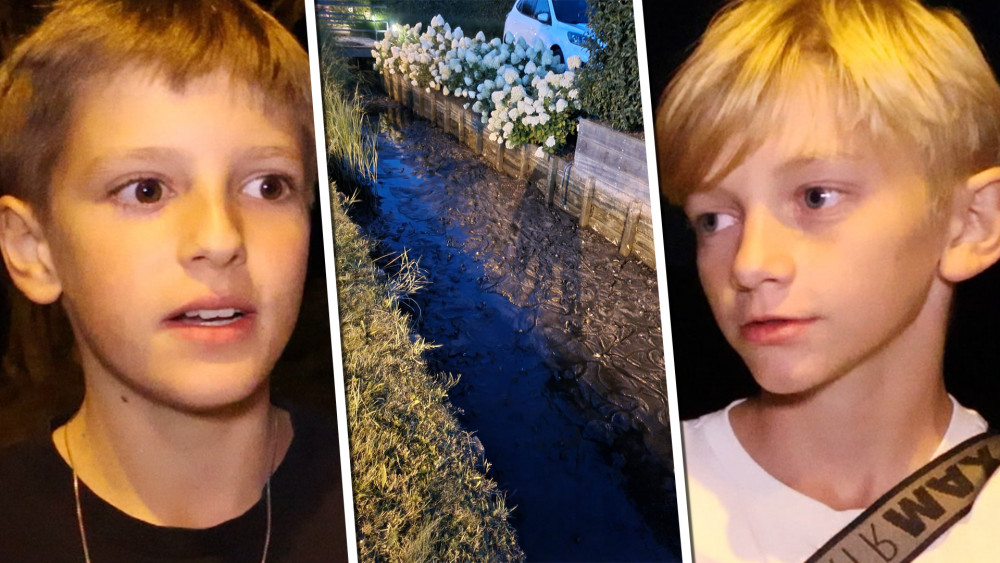 Bruce en Leon redden naar adem happende vissen: 'Sloot lag helemaal ...